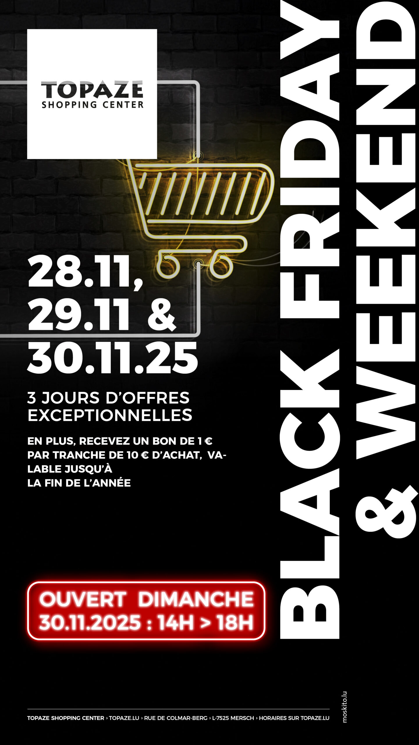 Black Friday & Weekend;; vendredi 28.11 au dimanche 30.11 - Topaze